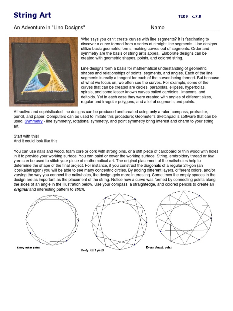 String Art PDF | PDF | Geometry | Circle
