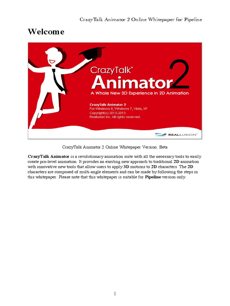 CrazyTalk Animator 2 Online Whitepaper For Pipeline | PDF | Rendering (Computer Graphics ...