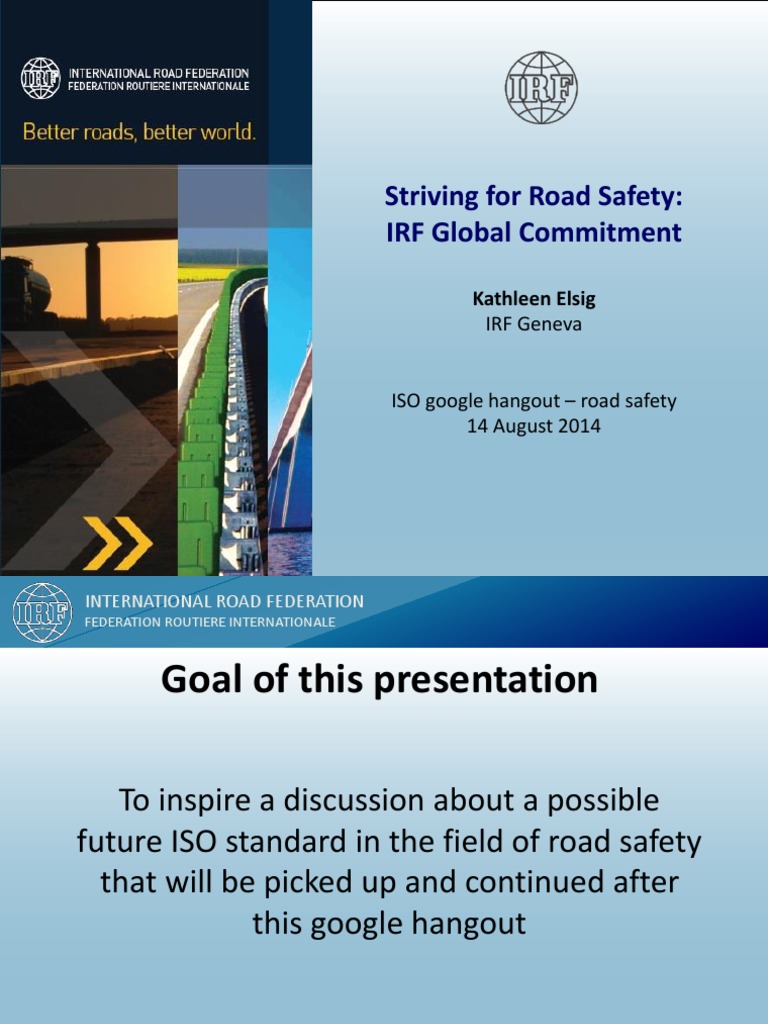 ISO Standard Proposal for Road Safety | PDF | Road Traffic Safety ...