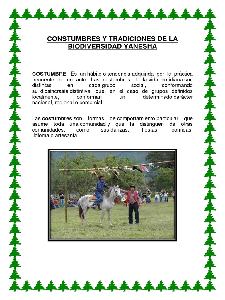 Costumbres y Tradiciones Yanesha | PDF