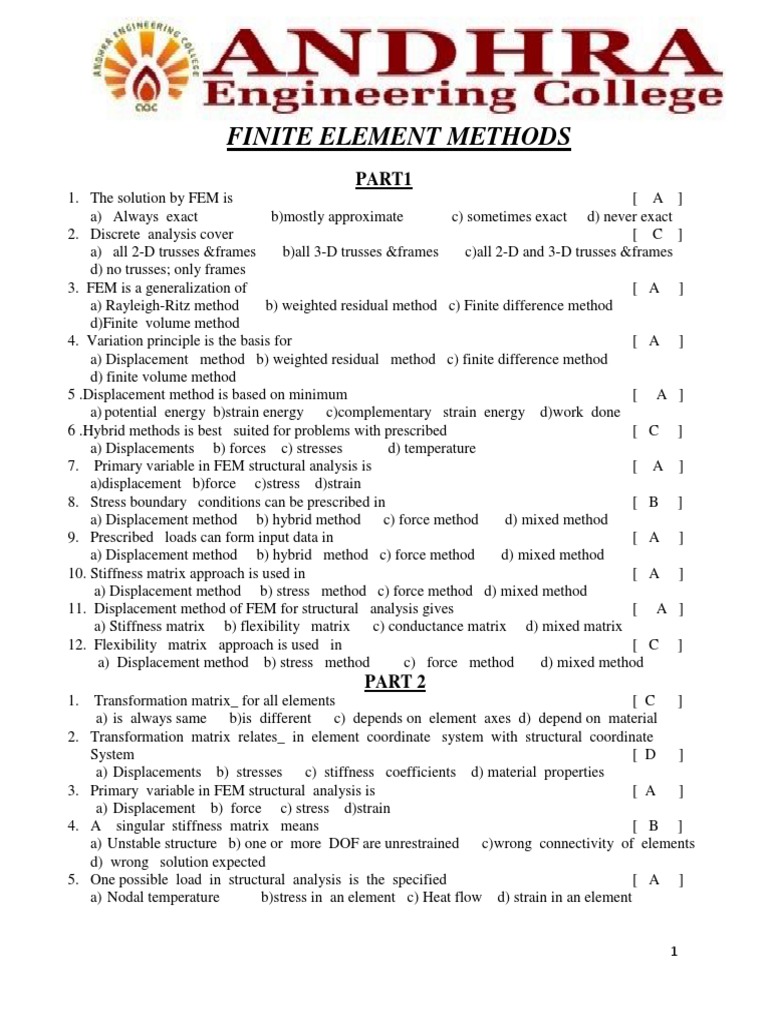 Fem Bits | PDF | Finite Element Method | Structural Analysis