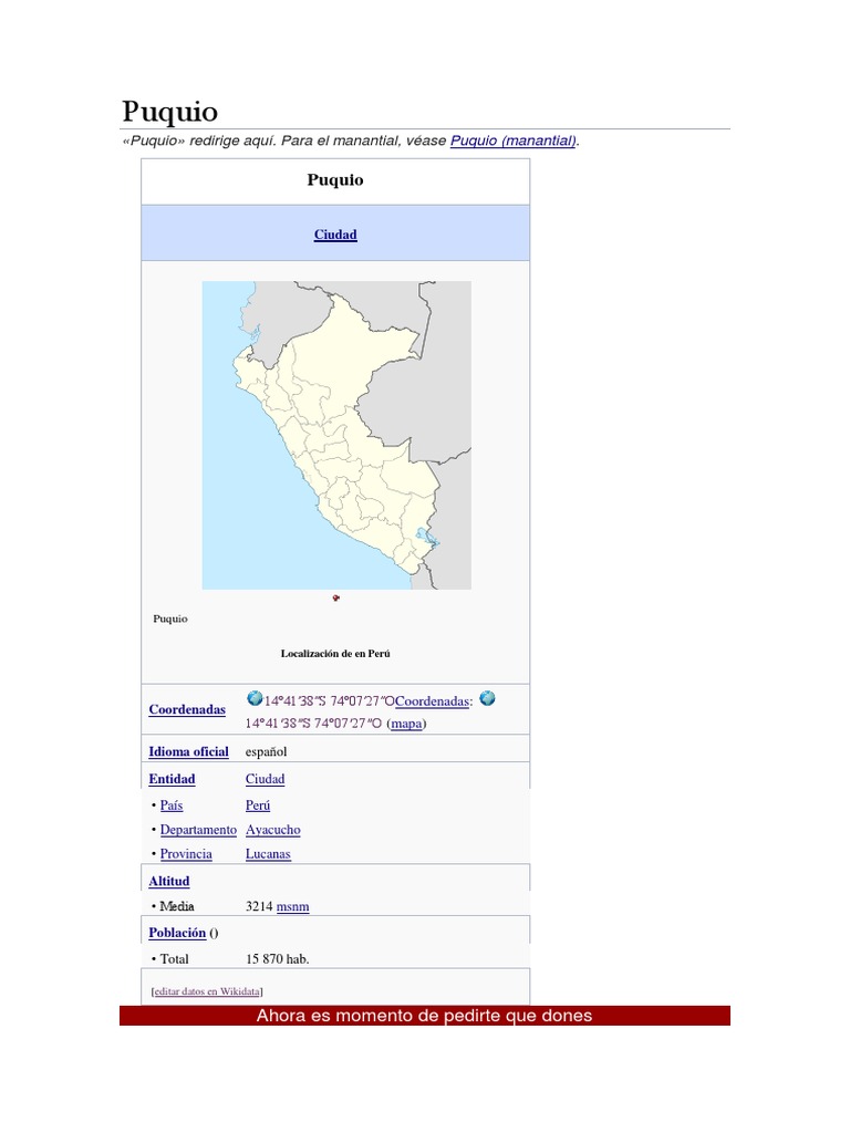 Puquio | PDF | Geografía | Ciencias de la Tierra