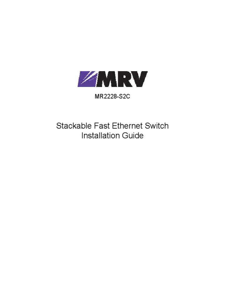 MRV Communications Mr2228 s2c Users Manual 557921 | PDF | Network ...