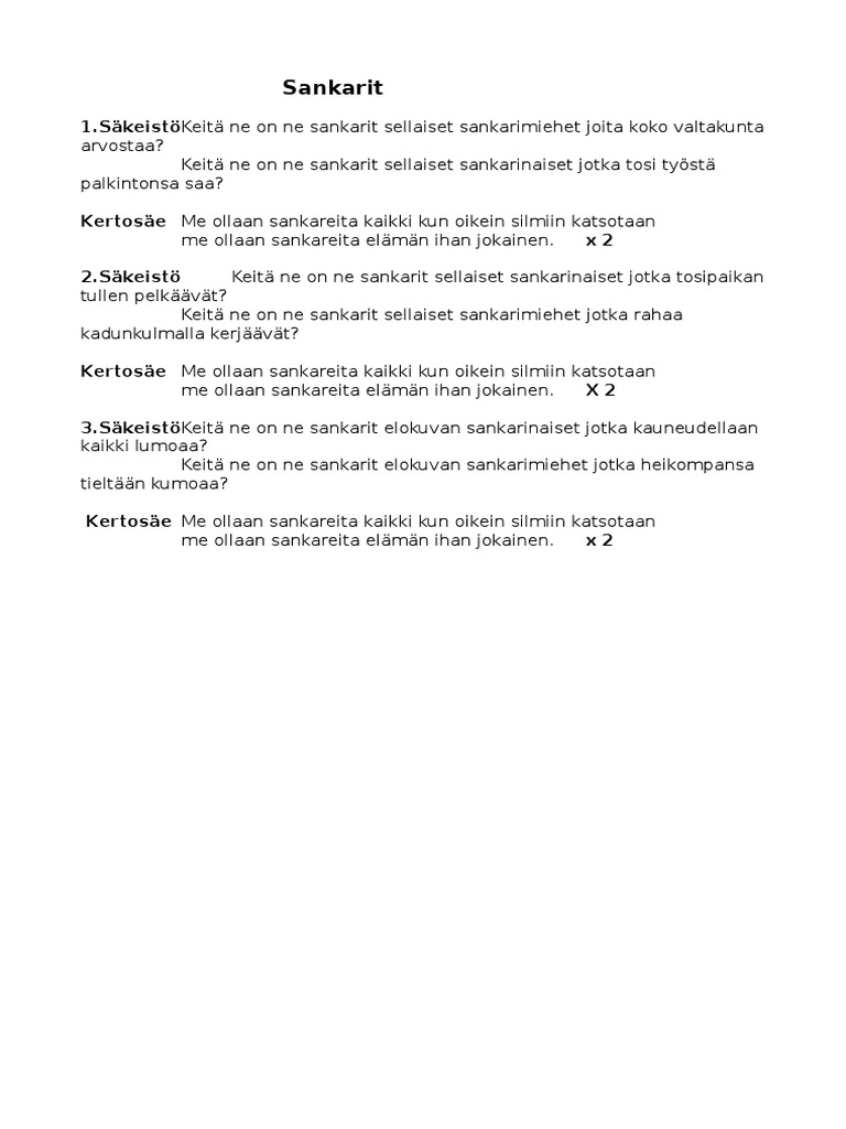 Sankarit Sanat | PDF