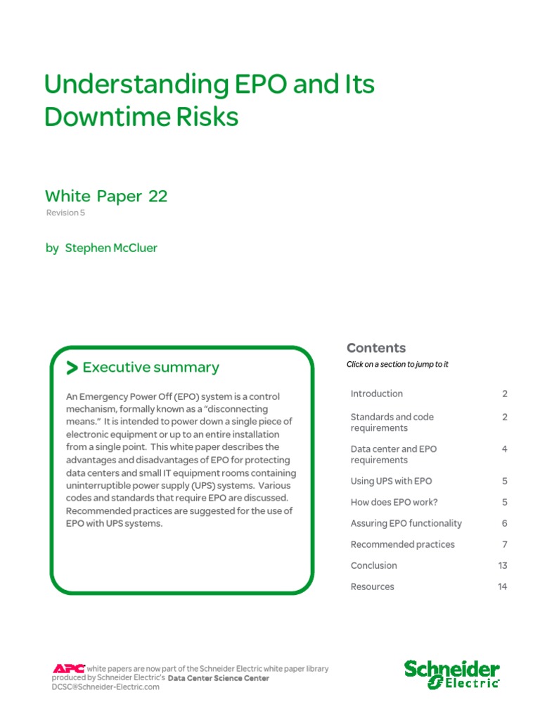 Understanding EPO | PDF | Switch | Data Center