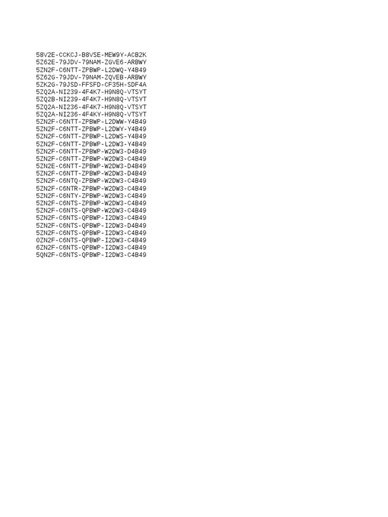 Condition Zero CD Key List | PDF | Computers