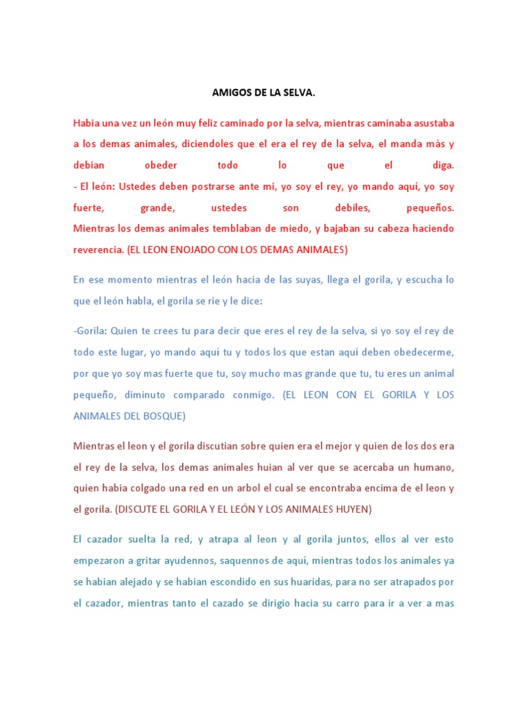 Amigos de La Selva | Descargar gratis PDF | León | Gorila