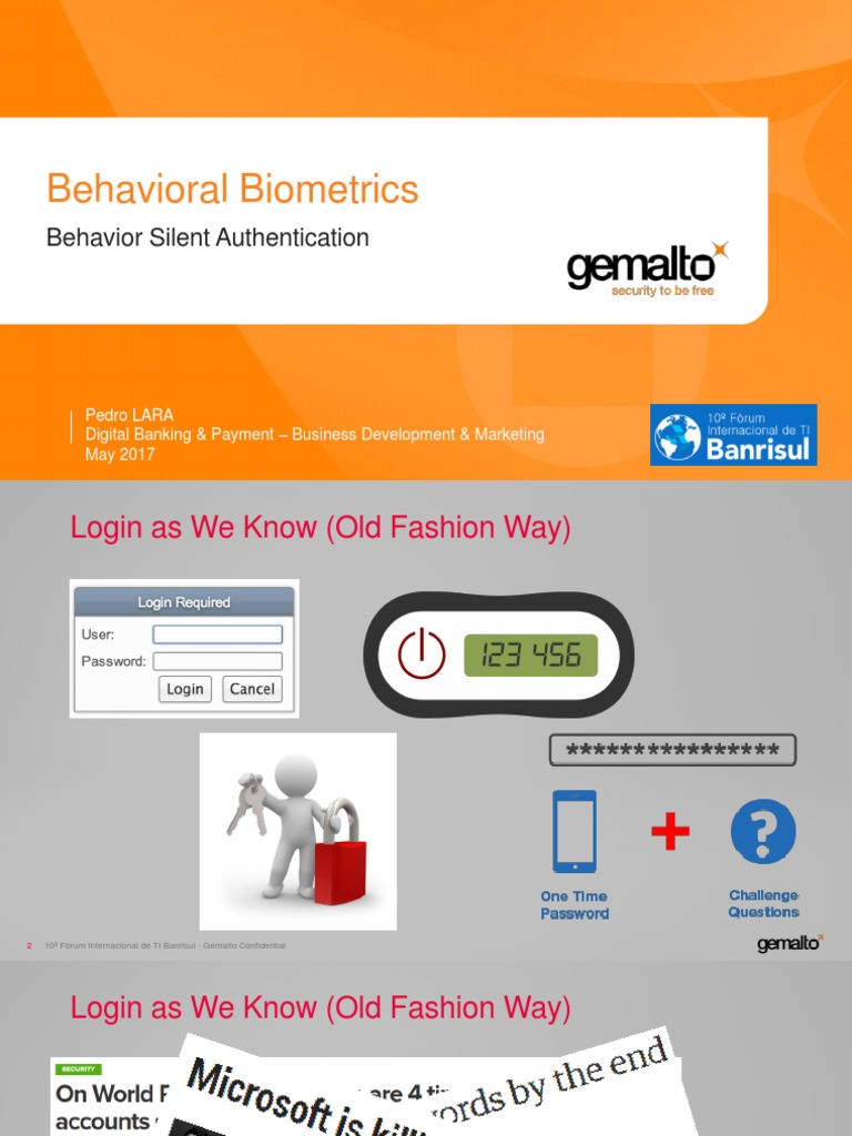 Behavioral Biometrics: Behavior Silent Authentication | PDF | Authentication | Biometrics