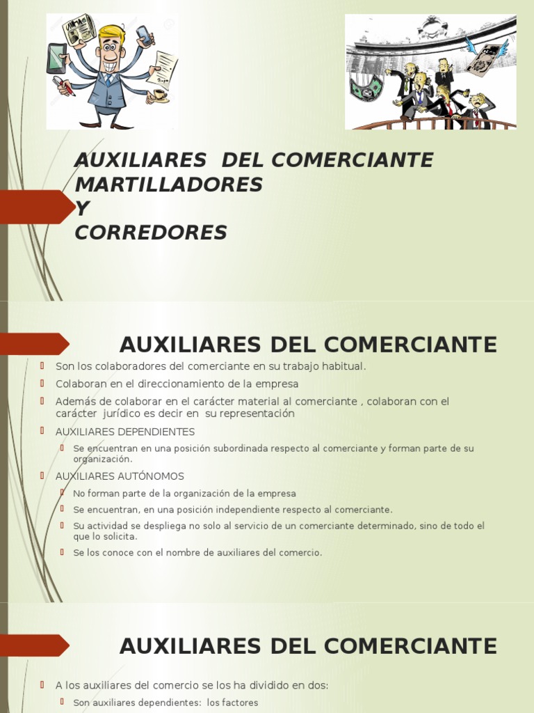 Auxiliares Del Comerciante Expo | PDF | Economias | Negocios (general)