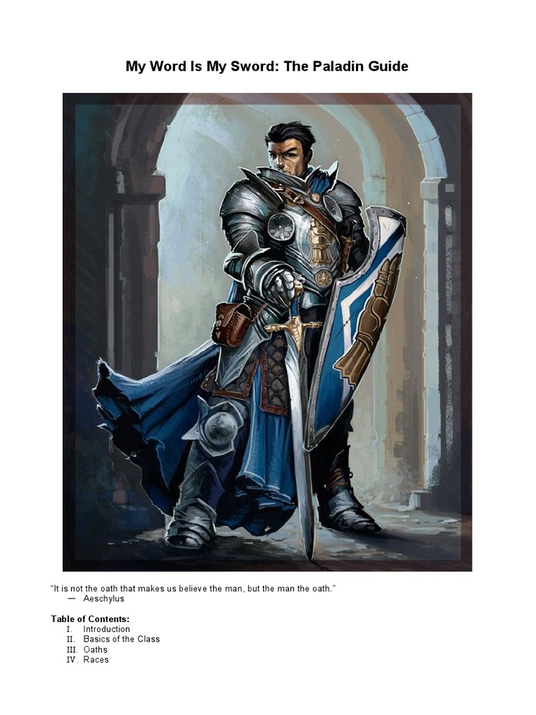 Paladin Guide for D&D 5E | PDF | Dungeons & Dragons | D20 System