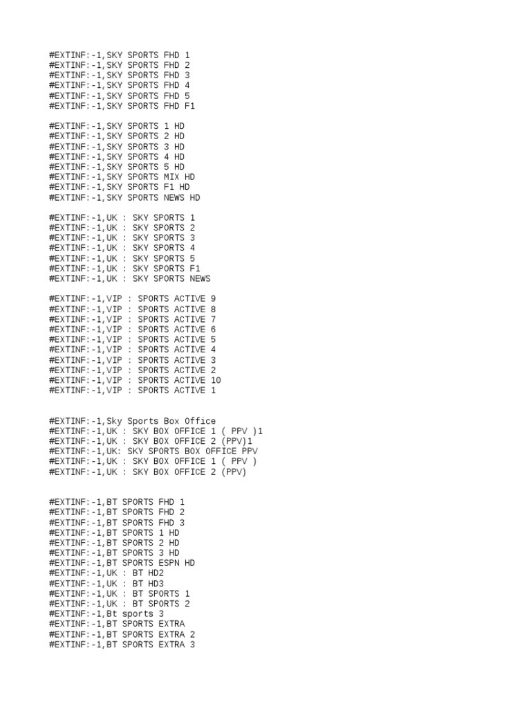 Channel List | PDF | American Television Networks | Media Companies Of ...
