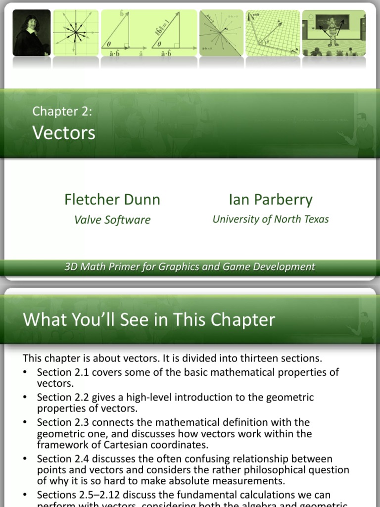 Vectors: Ian Parberry Fletcher Dunn | PDF | Euclidean Vector | Norm ...