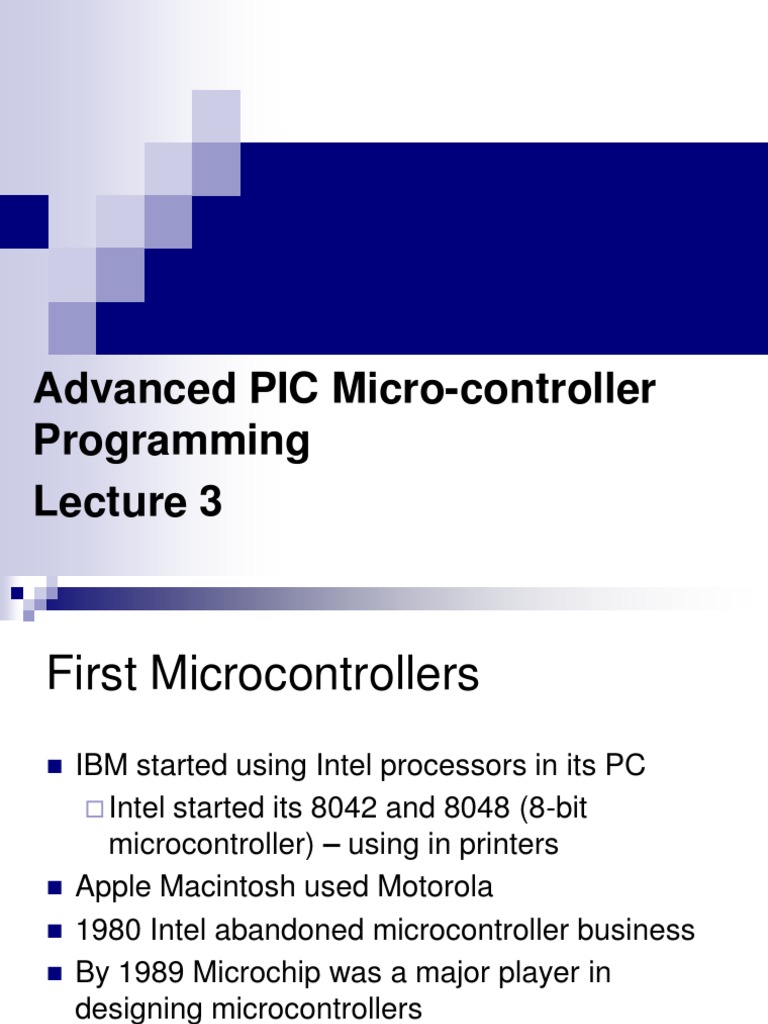 Lec 3 | Download Free PDF | Microcontroller | Pic Microcontroller