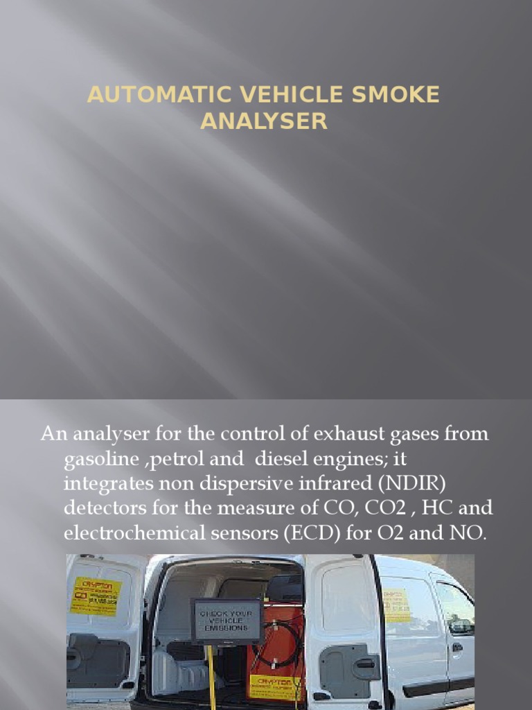 Automatic Vehicle Smoke Analyser | PDF