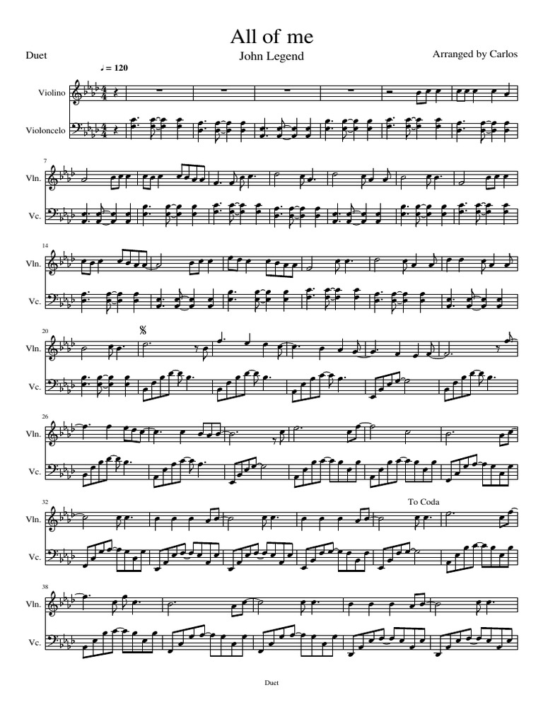 All of Me: John Legend | PDF