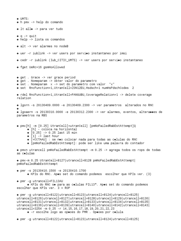 Moshell Commands | Download Free PDF | Electronics | Digital Technology