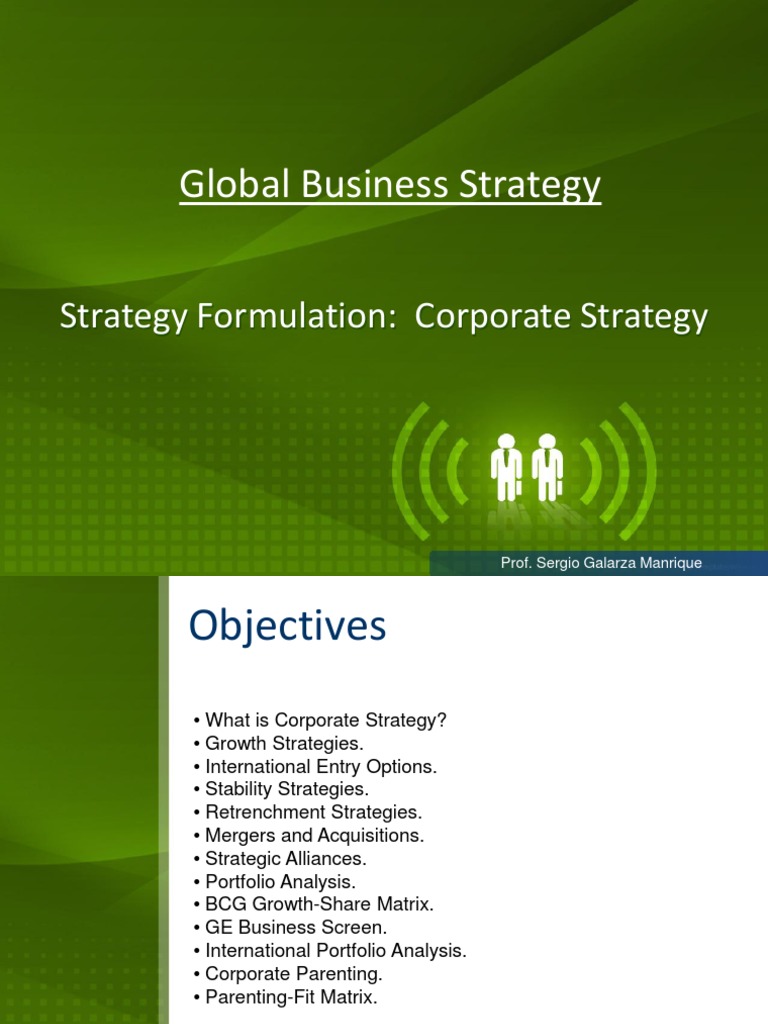 Corporate Strategy Overview and Growth Tactics | PDF | Strategic ...