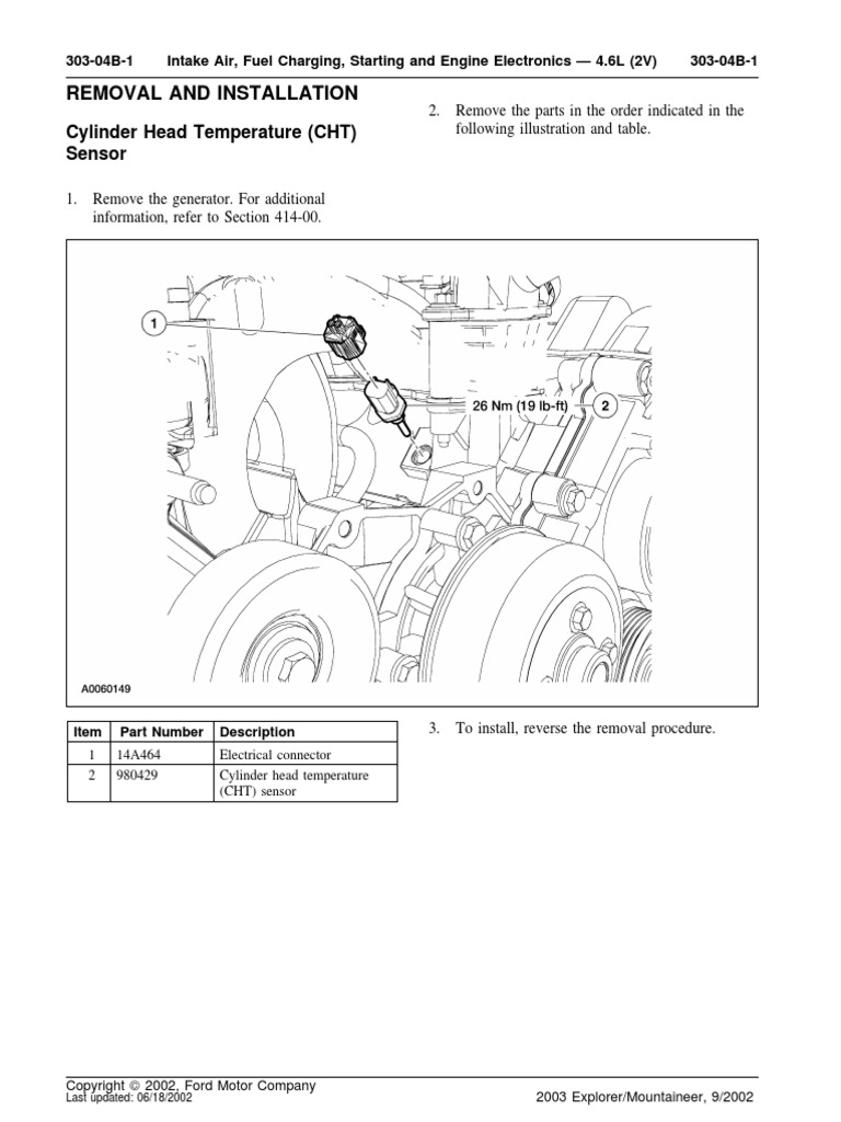 Cylinder Head Temperature CHT Sensor Removal and Installation PDF | PDF