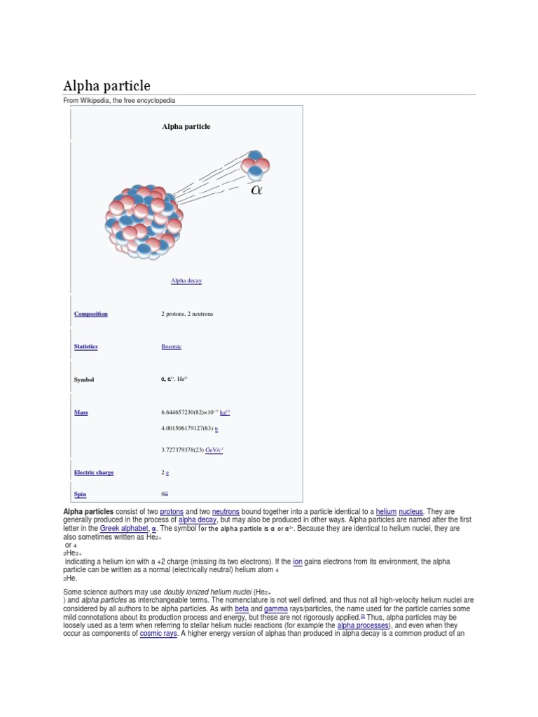 Alpha Particle | PDF | Radioactive Decay | Nuclear Fission