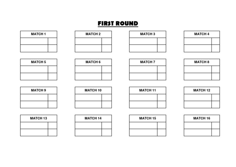 First Round: Match 1 Match 2 Match 3 Match 4 | PDF
