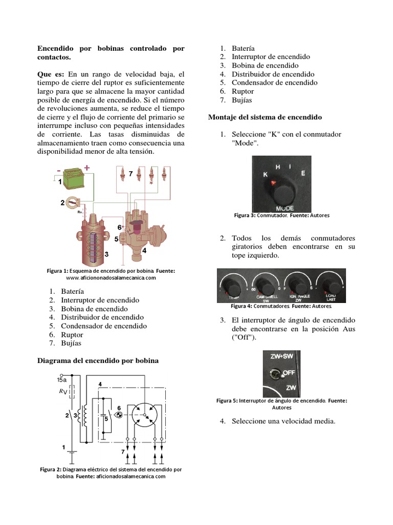 Encendido Por Bobinas Controlado Por Contactos | PDF | Inductor ...