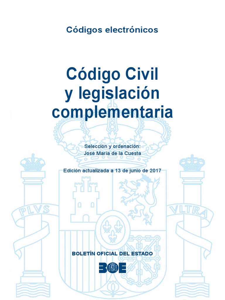 Codigo Civil y Legislacion Complementaria España | PDF | Adopción | Divorcio