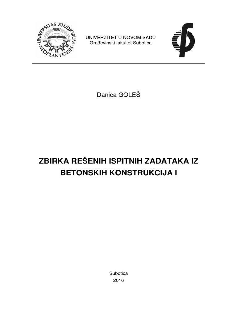Betonske Konstrukcije I | PDF