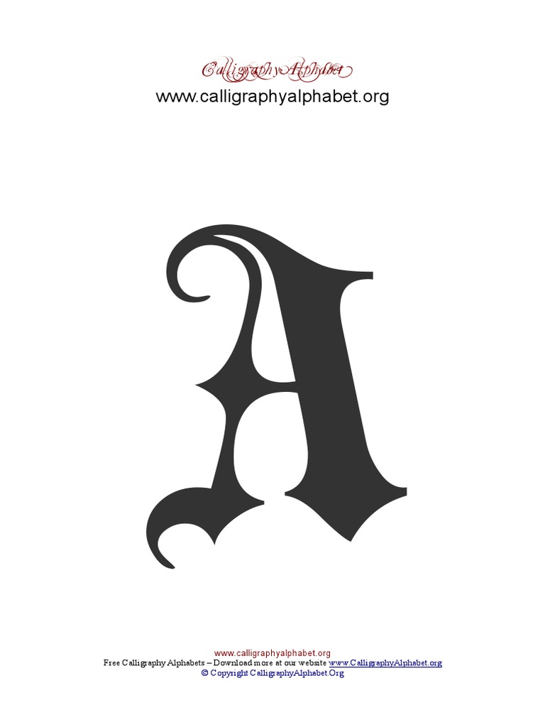 Calligraphy Template Gothic | PDF | Decorative Arts | Book Arts