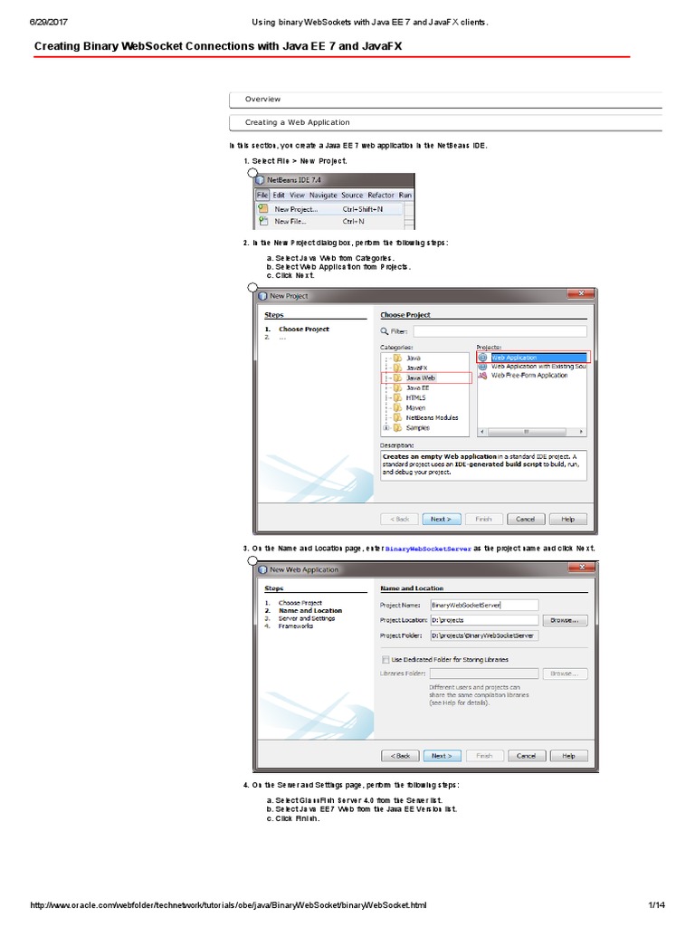 Using Binary WebSockets With Java EE 7 and JavaFX Clients | PDF | Java (Programming Language ...