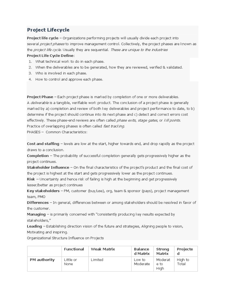 PMP Notes | PDF | Project Management | Net Present Value
