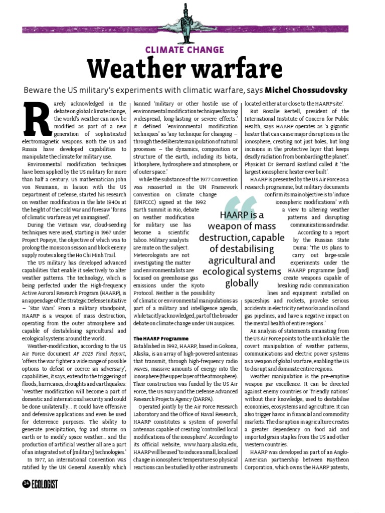 Weather Warfare - Operation Popeye | PDF | Weather | Unrest