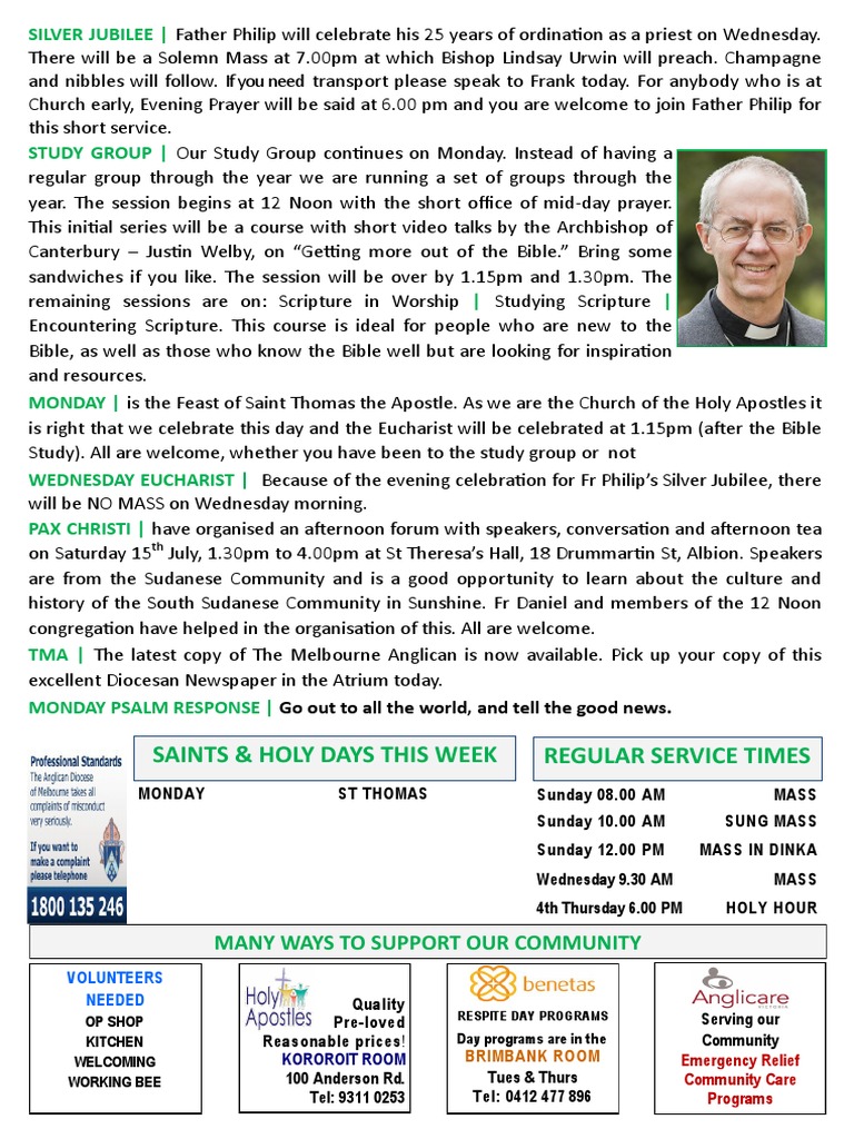 Notices 13th Sunday in Ordinary Time 2nd July 2017.1 | PDF | Mass ...