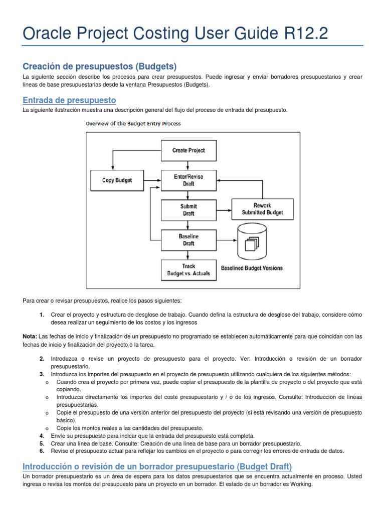 Oracle Project Costing - Budgets | PDF | Ventana (informática ...