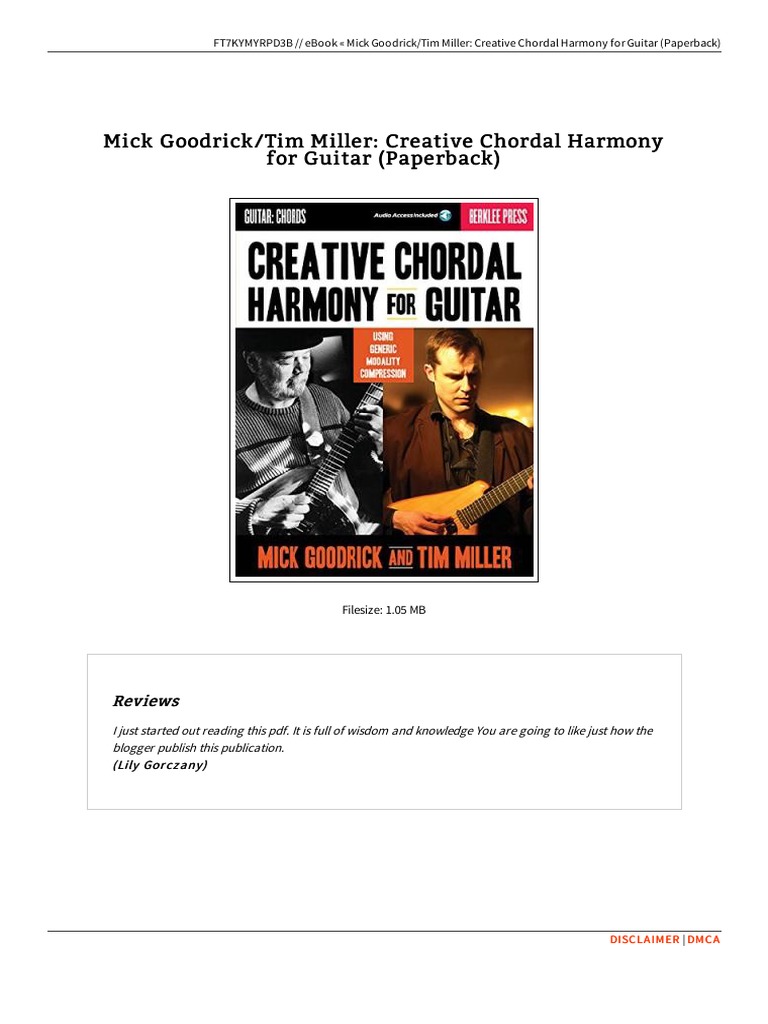 Mick Goodrick x2f Tim Miller Creative Chordal Ha PDF | PDF | Chord ...