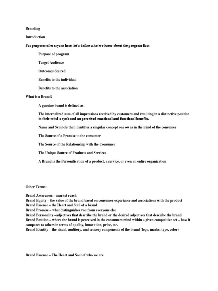 General Branding Process | PDF | Brand | Perception