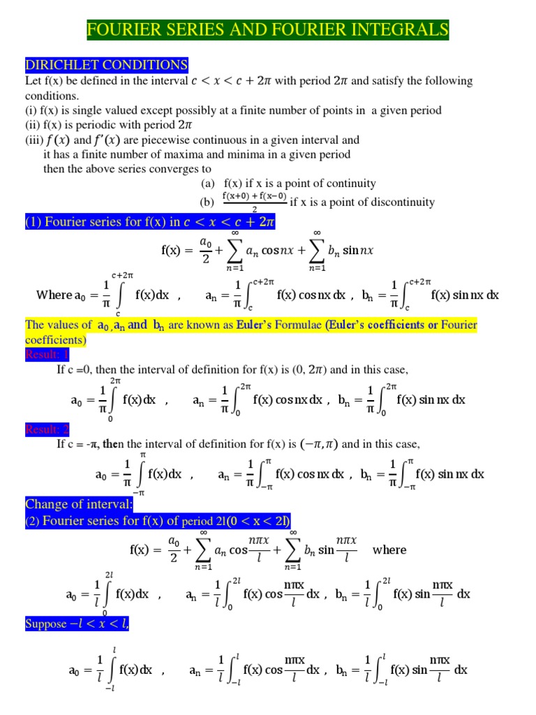 Fourier Series and Fourier Integrals | PDF | Series (Mathematics) | Fourier Series