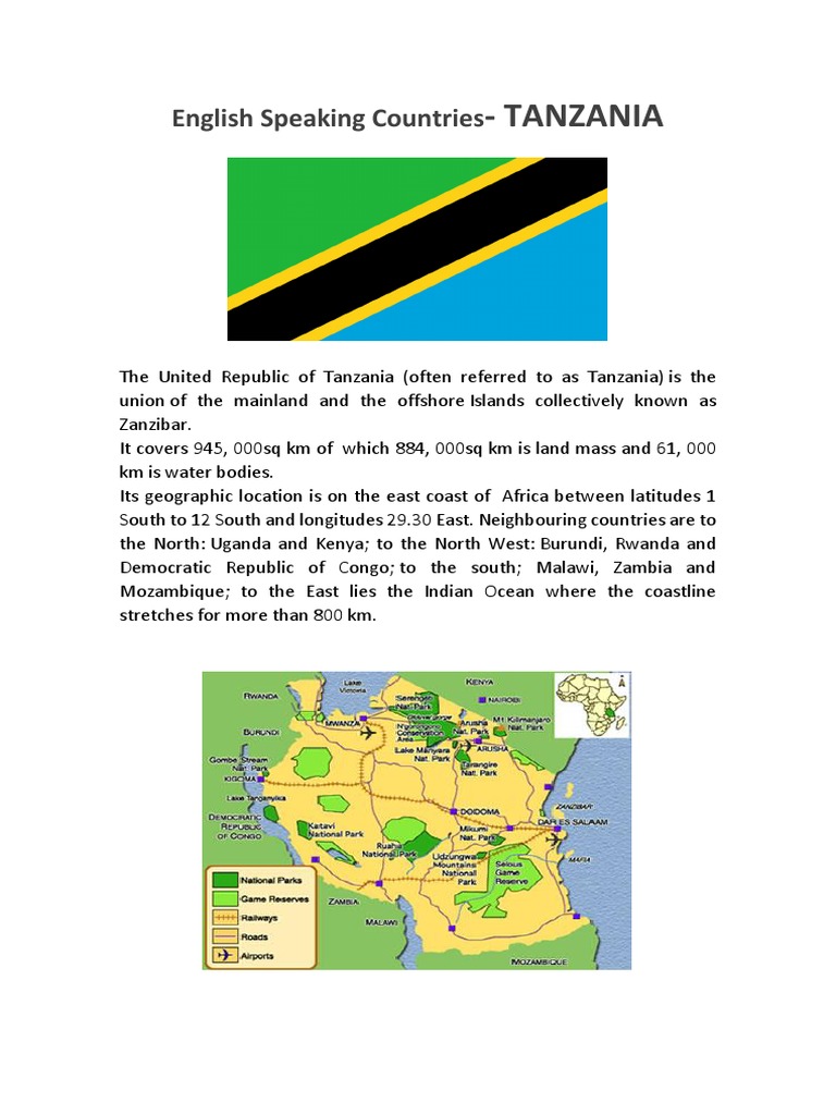 Overview of Tanzania: Geography & Culture | PDF | Tanzania | Languages