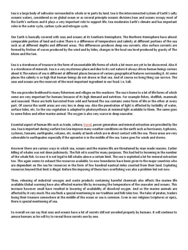 Sea | PDF | Sea | Oceans