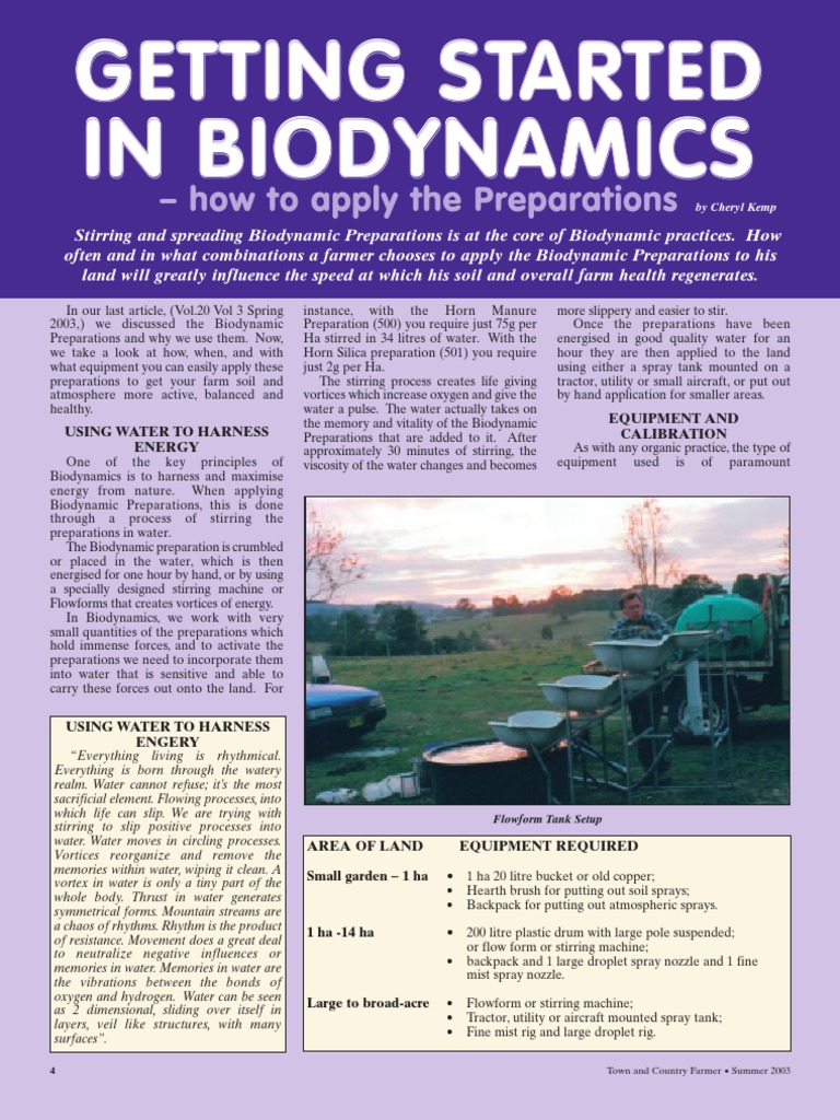 Getting Started in Biodynamic - Applying Preparations | PDF | Organic ...