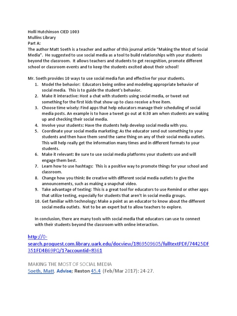 Mullins Library 1 | PDF | Social Media | Popular Culture & Media Studies