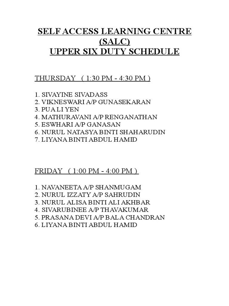 Self Access Learning Centre | PDF