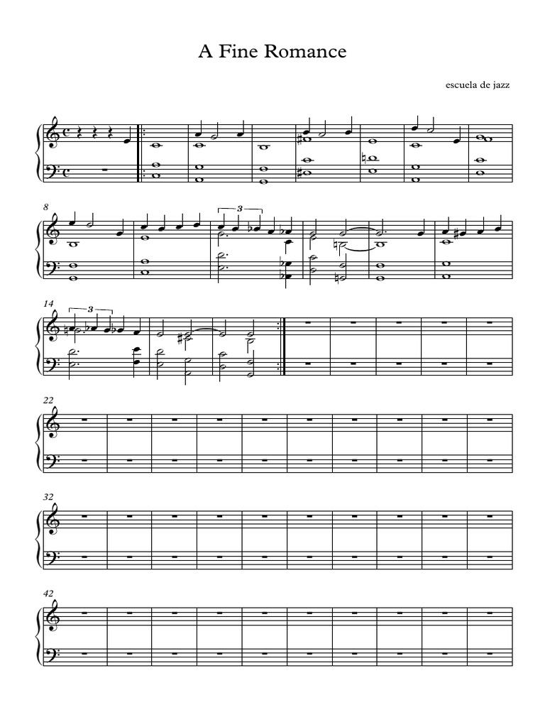 A Fine Romance - Partitura completa.pdf | Fonología | Fonética A Fine Romance - Partitura completa.pdf | Fonología | Fonética