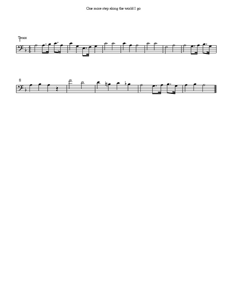 One More Step Tenor | PDF