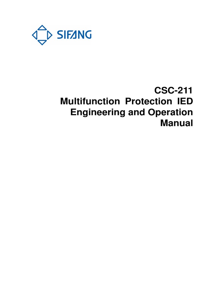 CSC 211 Multifunction Protection Ied Engineering and Operation Manual ...