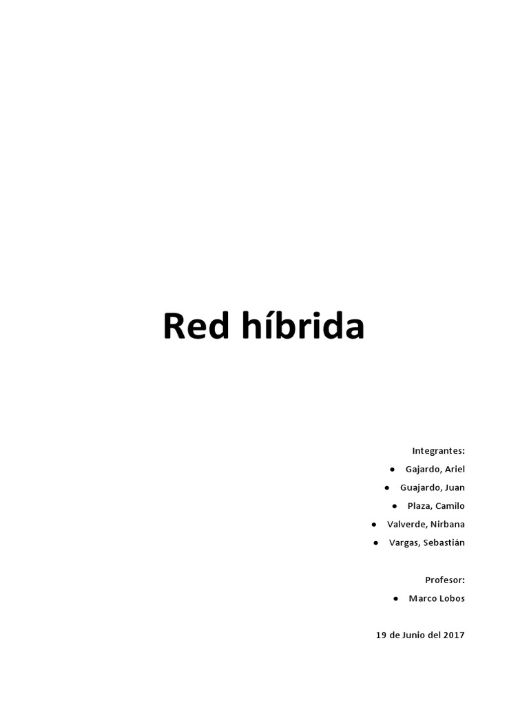 Red Híbrida | PDF | Red de computadoras | Wifi