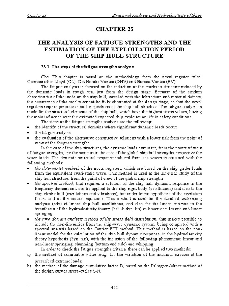 Fatigue Strength Analysis of Ship Hulls | PDF | Fatigue (Material ...