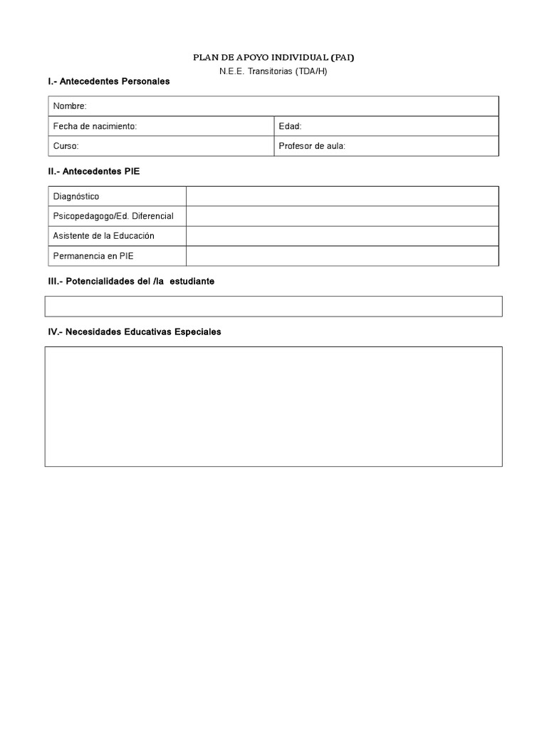 Pai | PDF | Planificación | Aprendizaje