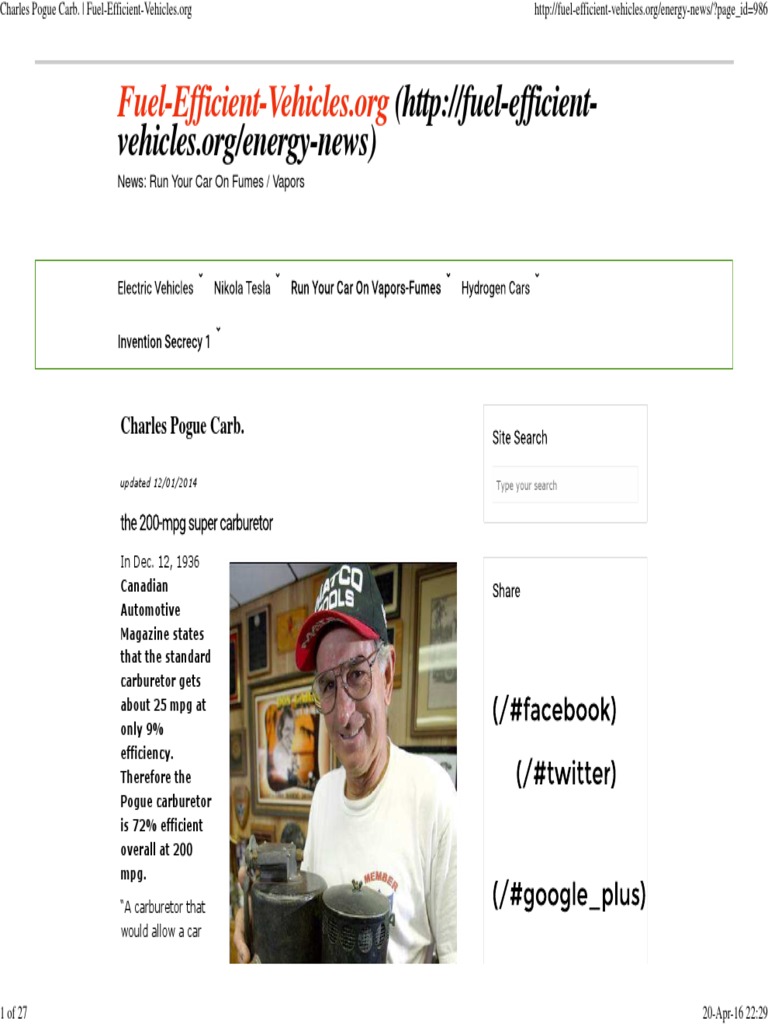 Charles Pogue Carb. PDF | PDF | Carburetor | Gasoline