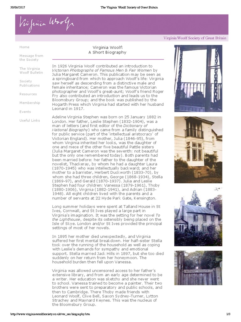 The Virginia Woolf Society of Great Britain | PDF | Virginia Woolf ...