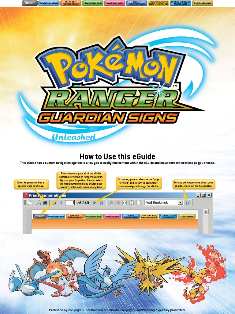 Pokemon Ranger Guardian Signs Official Game Guide - Unleashed | Pokémon ...
